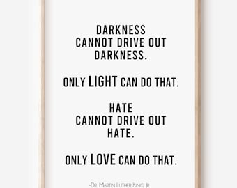 Martin Luther King Quote Print, See the Stars, Inspirational Wall Art ...