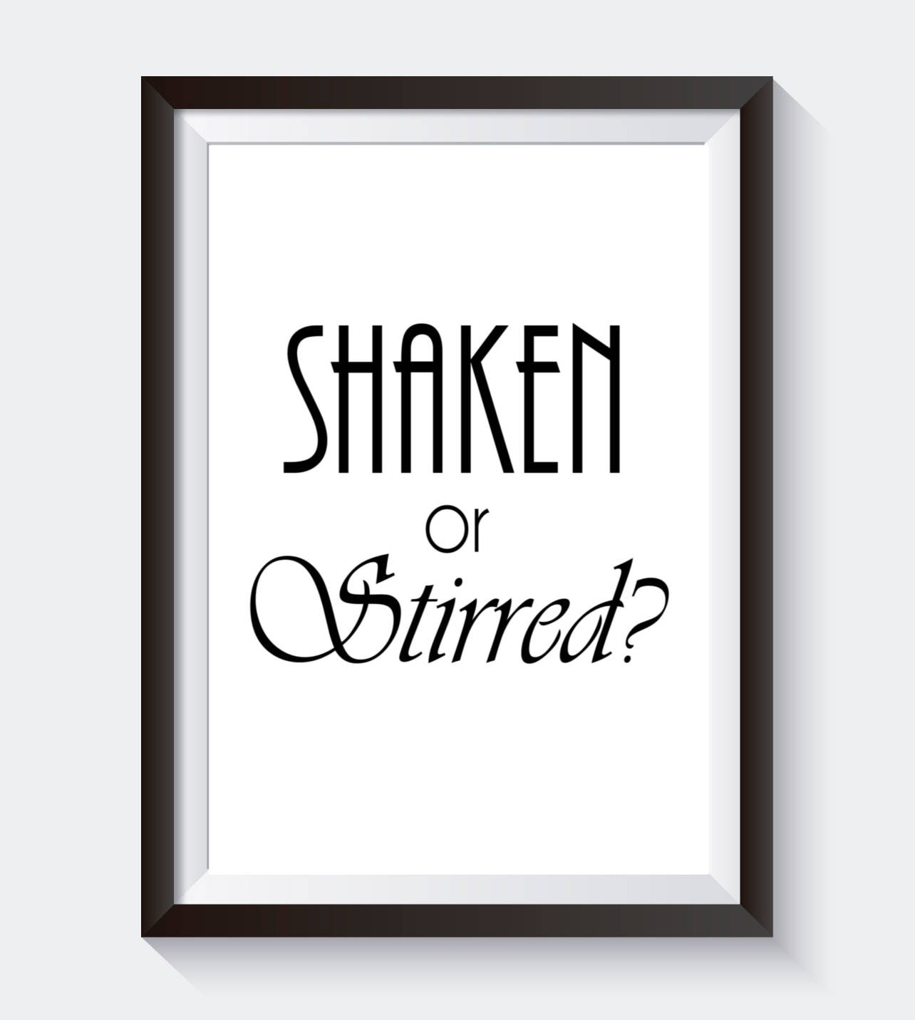 shaken-or-stirred-digital-print-bar-cart-decor-bar-prints-etsy