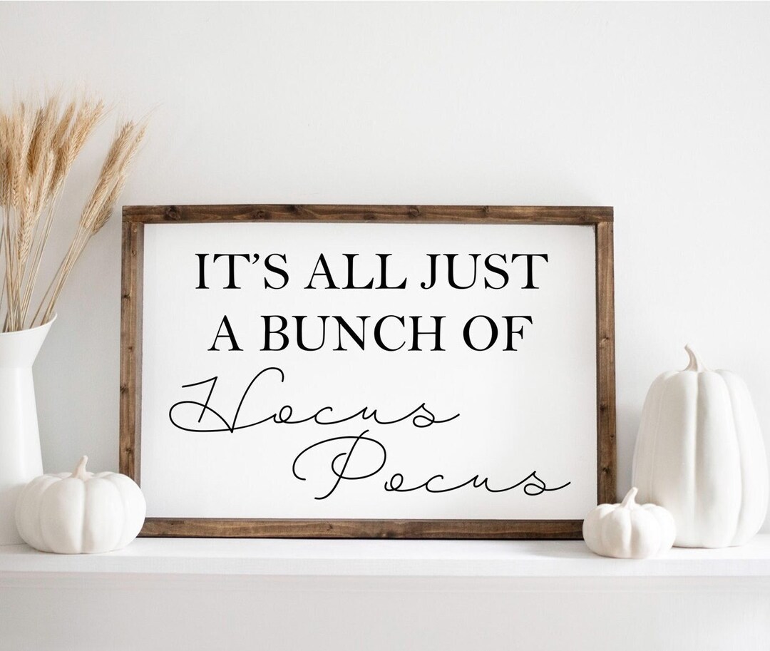 A Bunch of Hocus Pocus, Fall Wall Art, Fall Sign, Fall Decor, Movie ...