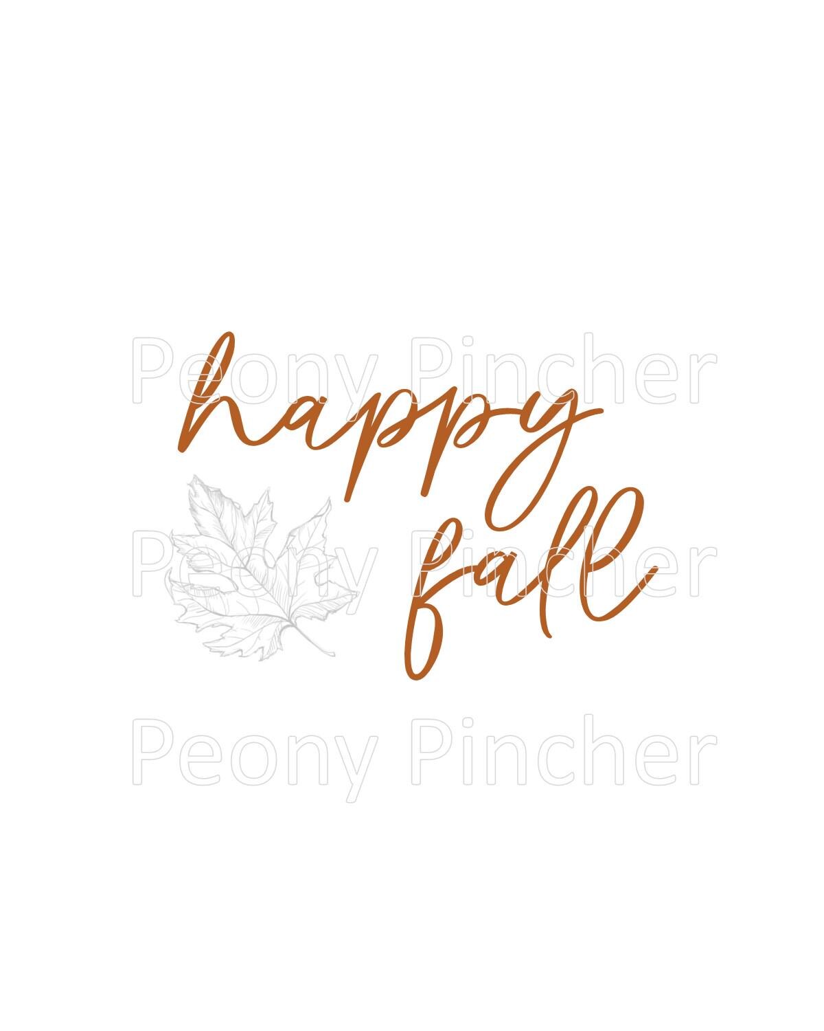 Happy Fall, Fall Wall Art, Fall Sign, Fall Decor, Autumn Art, Quotes ...