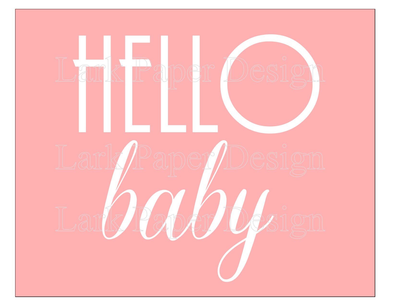 Hello Baby. Digital Print. Girl Nursery Art. Pink Nursery Decor. Pink ...