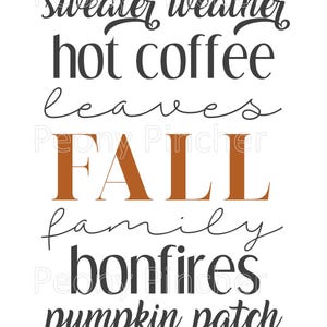 Fall Words Art, Fall Sign, Fall Decorations, Autumn Art, Quotes ...