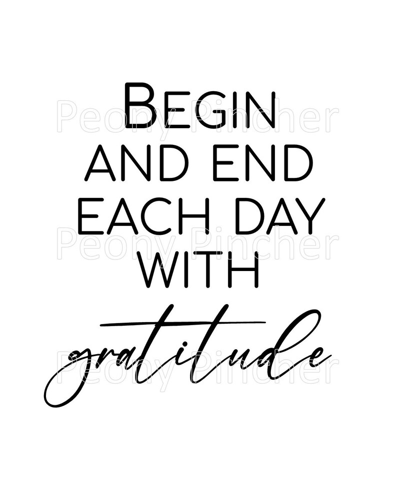 Gratitude Print, Inspirational Wall Art, Printable, Motivating Decor ...