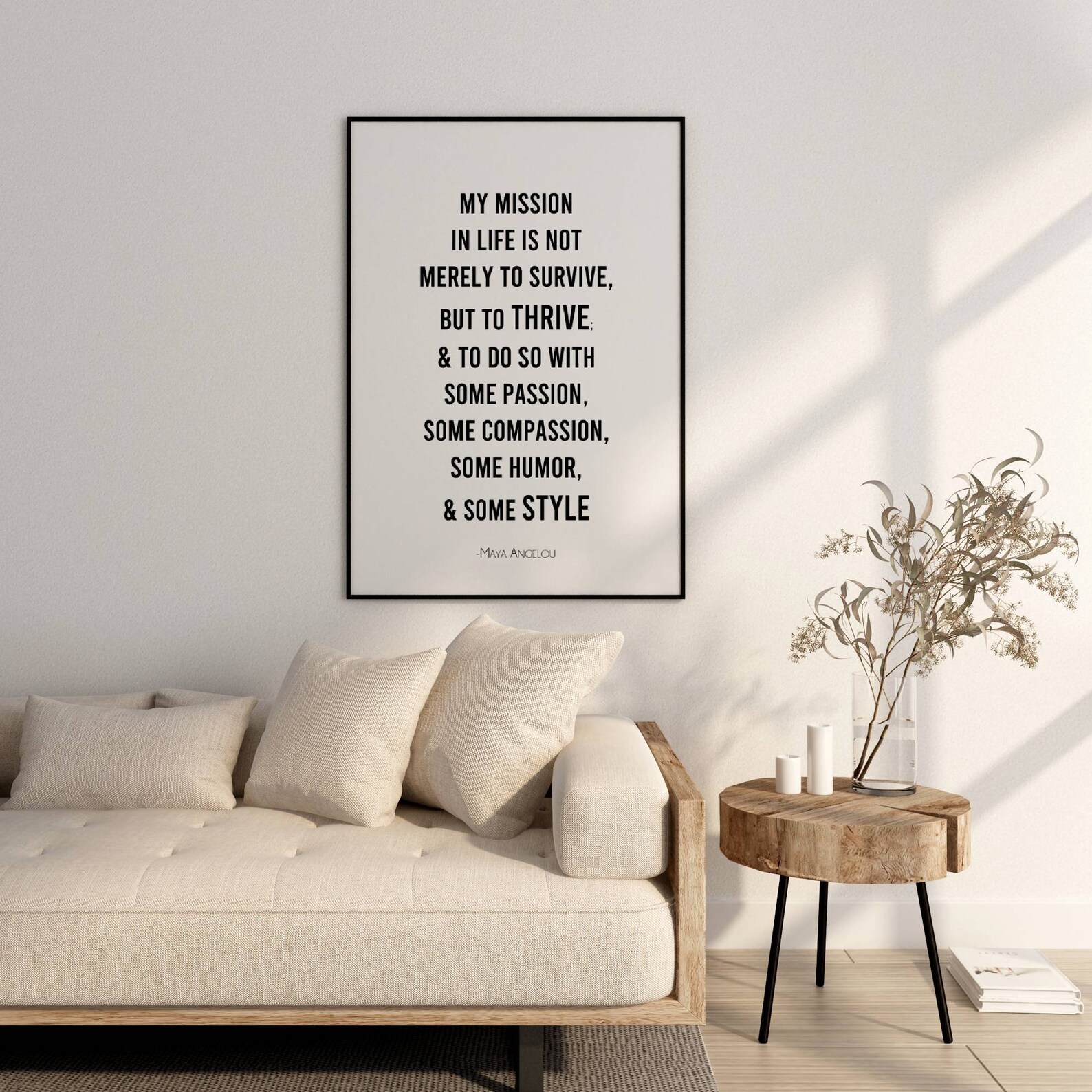 Maya Angelou Quote Print, My Mission, Inspirational Wall Art, Printable ...