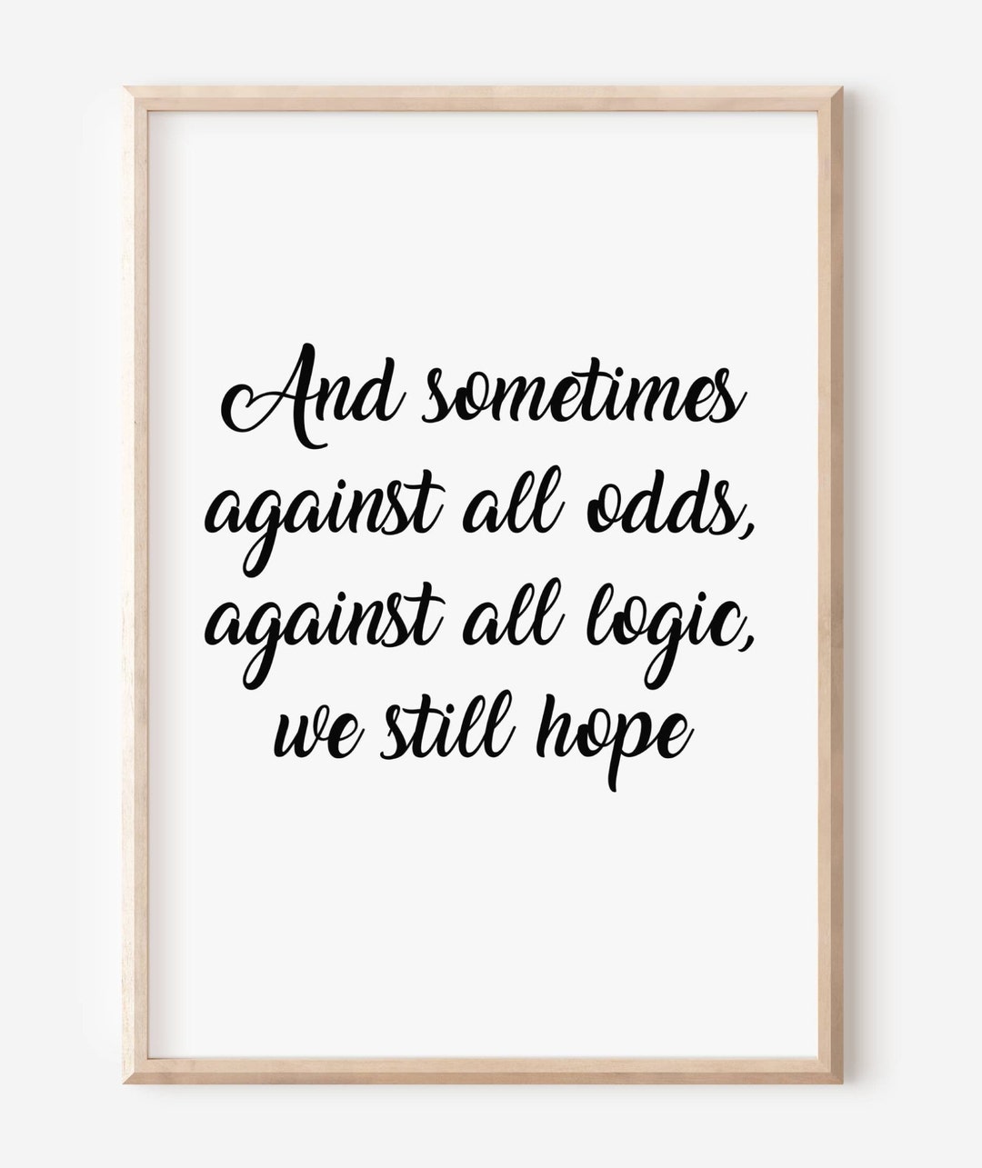 Hope, Inspirational Art, Home Office, Poster, Manifesting Quote ...