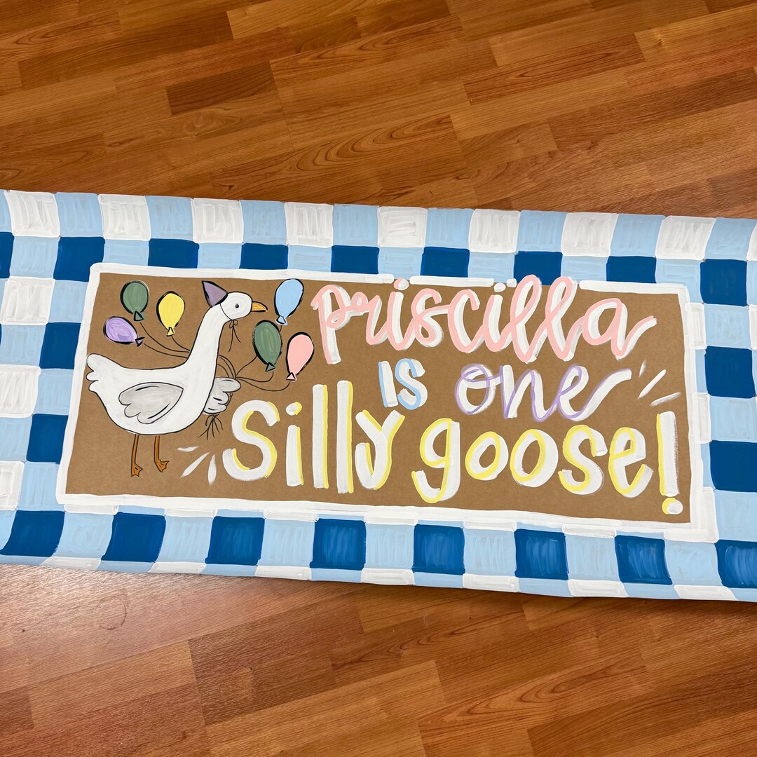 Hand Painted Custom Banner, Painted Birthday Banner, Painted Butcher ...