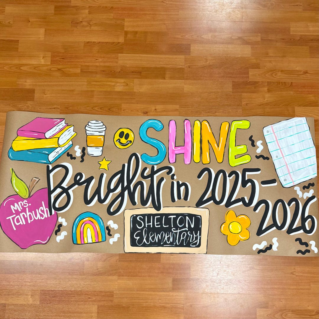 Hand Painted Custom Banner, Painted Birthday Banner, Painted Butcher ...