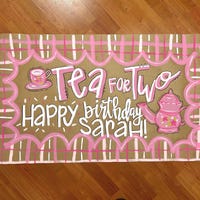 Hand Painted Paper Birthday Sign - Etsy