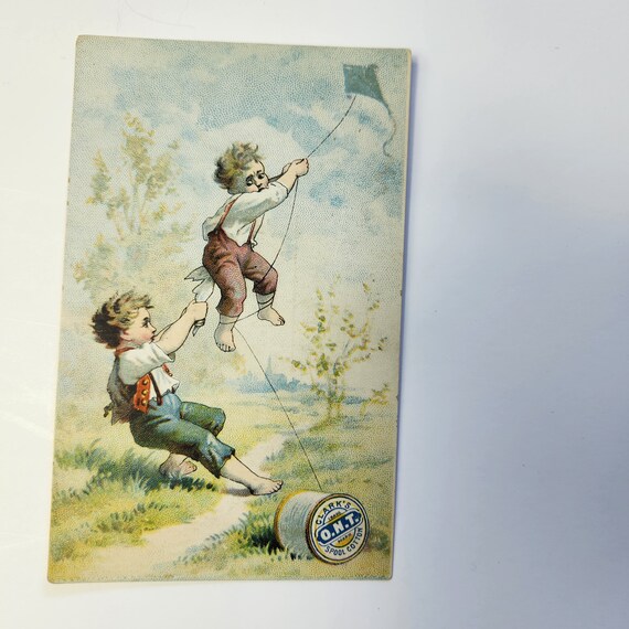 Antique Trade Card for Clark's O.N.T Sewing Thread With - Etsy