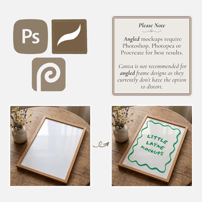 A4 Vertical Frame Mockup PSD, Realistic Wooden Frame Mockup, Wall Art ...