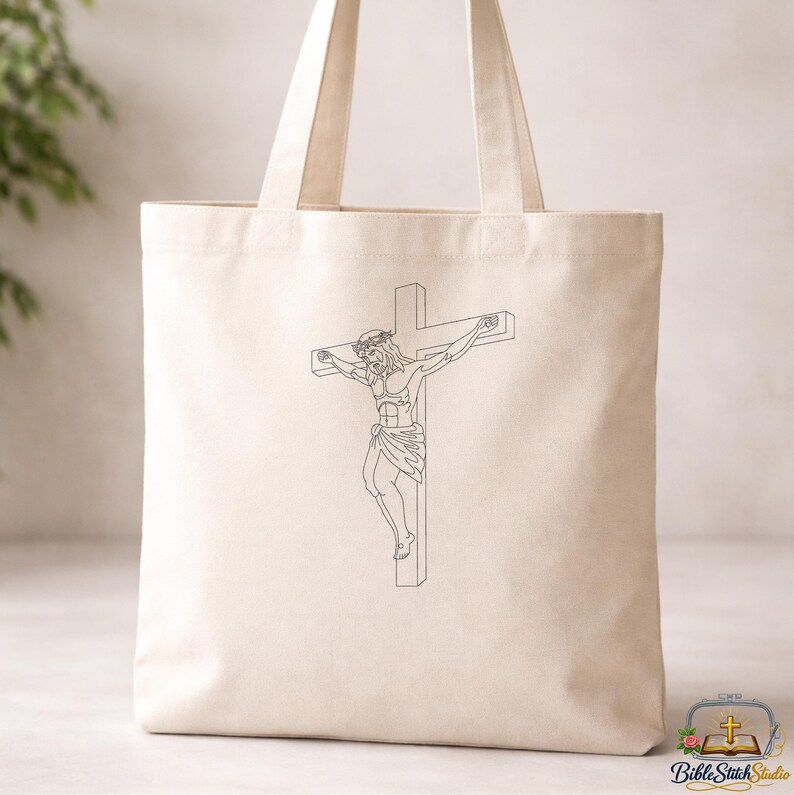 Outline Jesus Christ on Cross Embroidery Design (digital Download) for ...