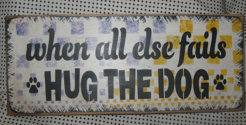 Primitive Hand Painted Wood Entrance Greeting Animal Sign - Etsy