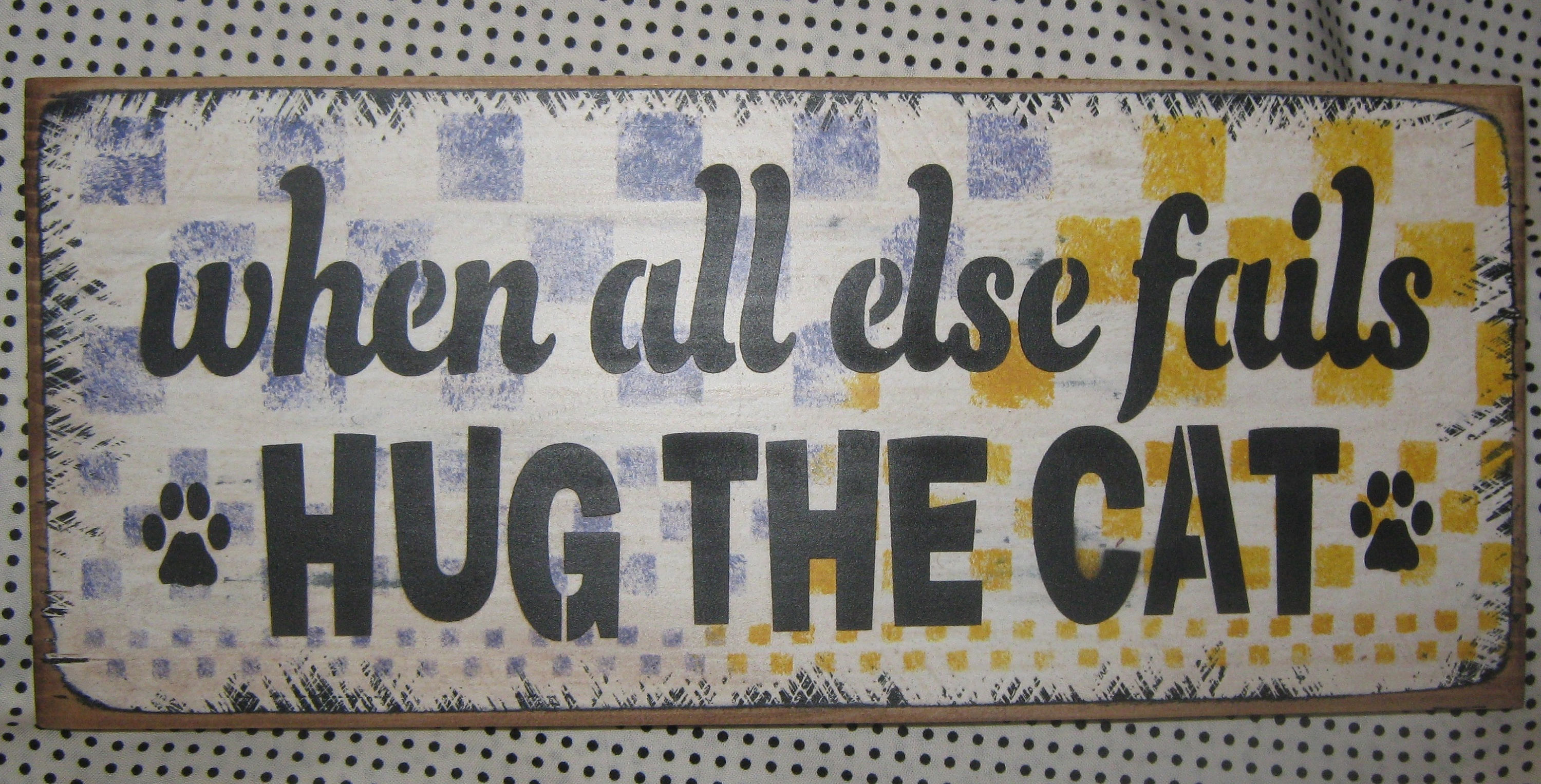 Primitive Med Hand Painted Wood Entrance Greeting Animal Sign | Etsy