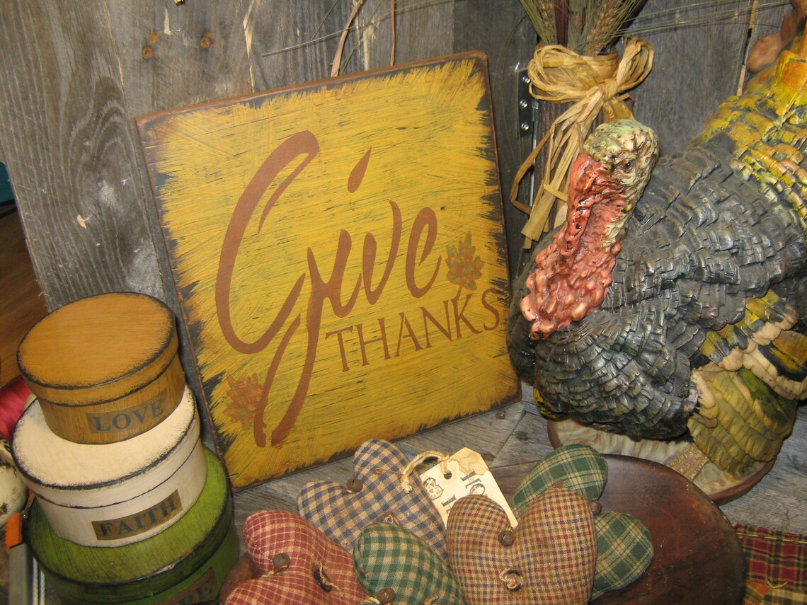 Primitive Large Holiday Wooden Hand Painted Fall Sign - Etsy