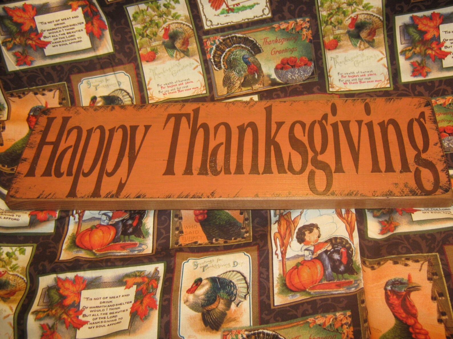 Happy Thanksgiving Sign / Give Thanks Sign / Primitive Sign / | Etsy