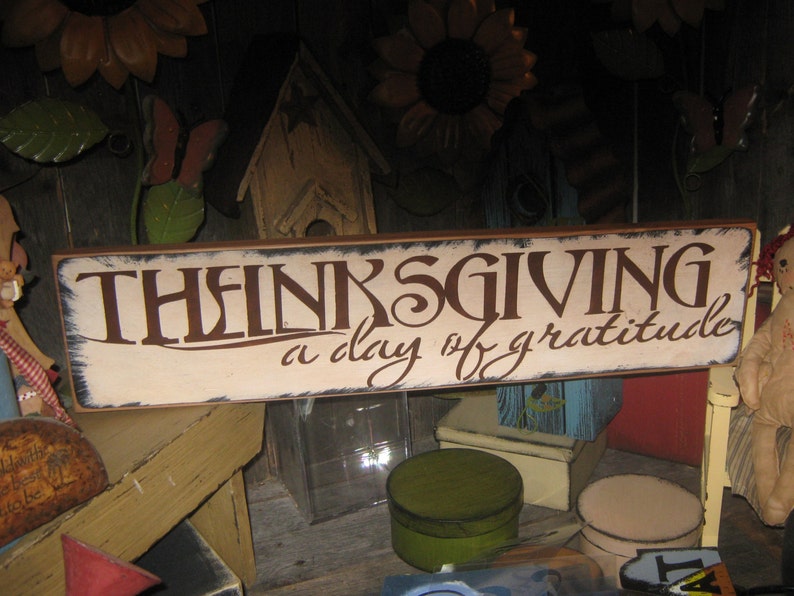 Happy Thanksgiving Sign / Give Thanks Sign / Primitive Sign Lg - Etsy