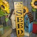 Primitive Wood Lg Sign 24 Hand Painted Olde Quality SEEDS Company ...