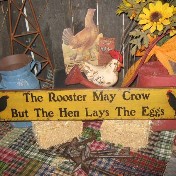 Primitive Rooster - Etsy