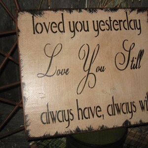 Primitive Lg Wood Love Sign LOVE YOU STILL Hand | Etsy
