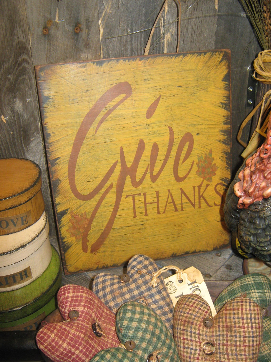 Primitive Large Holiday Wooden Hand Painted Fall Sign - Etsy