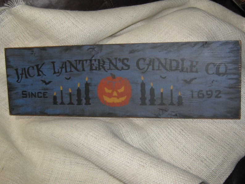 Primitive Sign Large Holiday Wood Hand Painted Halloween Sign - Etsy