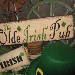 Very Primitive Lg Wood Irish Sign Artist Original Design Spiritual ...