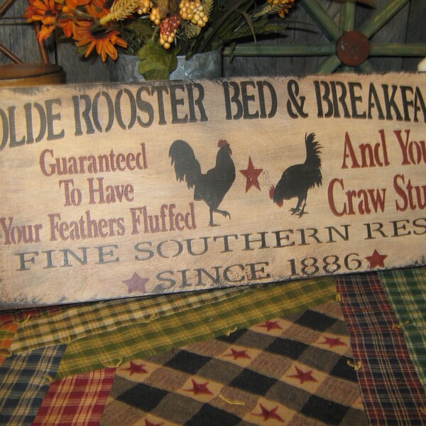 Primitive Rooster - Etsy