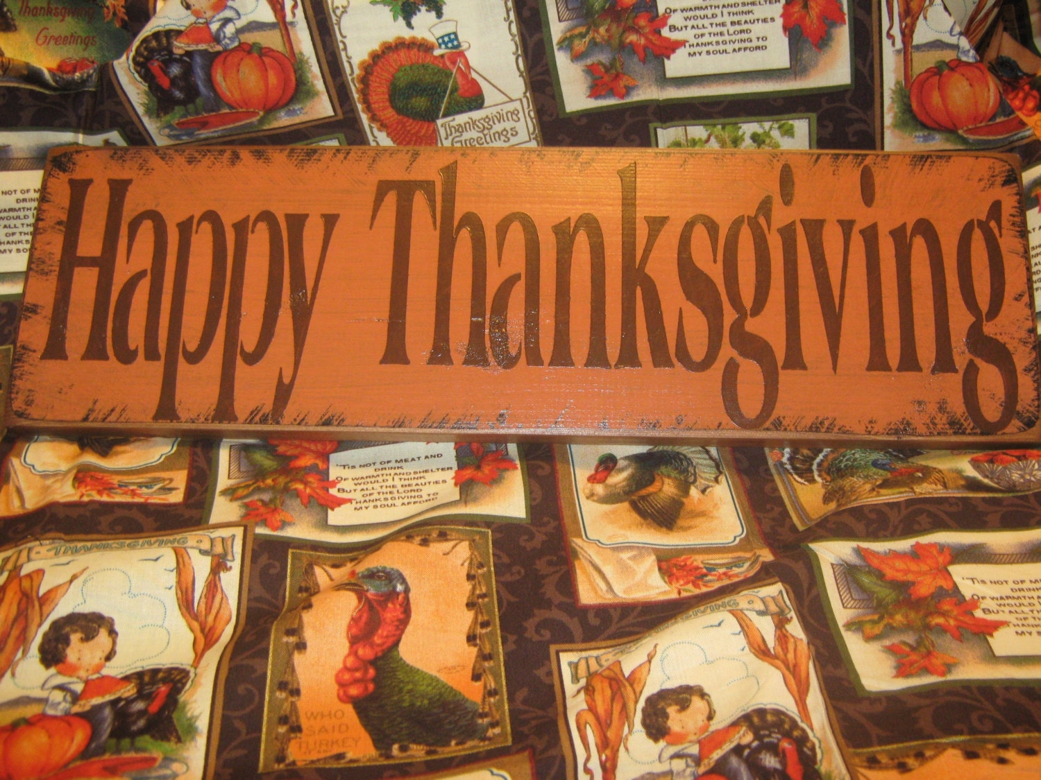 Happy Thanksgiving Sign / Give Thanks Sign / Primitive Sign / | Etsy