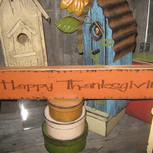 HAPPY THANKSGIVING Sign / Give Thanks Sign / Primitive Sign Wood Sign ...