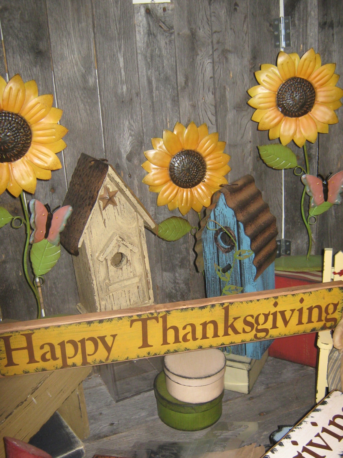 Happy Thanksgiving Sign / Give Thanks Sign / Primitive Sign / - Etsy