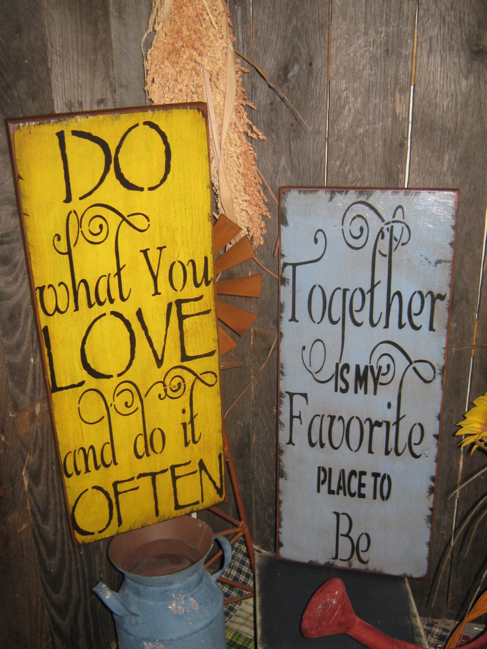 Primitive Wood Sign Together is My Favorite Place to Be - Etsy