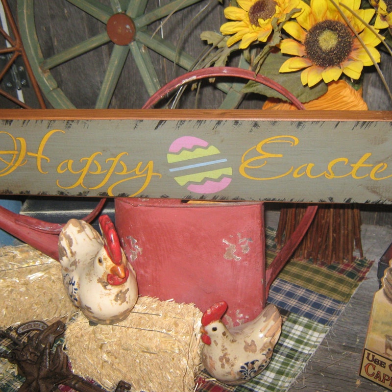 Wooden Easter Sign - Etsy