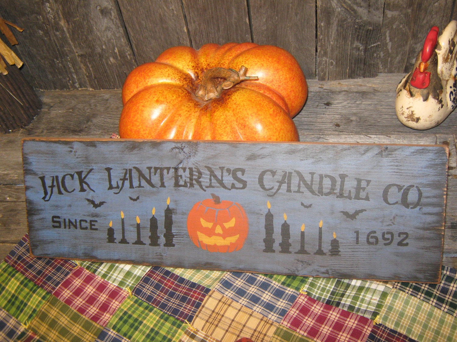 Primitive Sign Large Holiday Wood Hand Painted Halloween Sign - Etsy