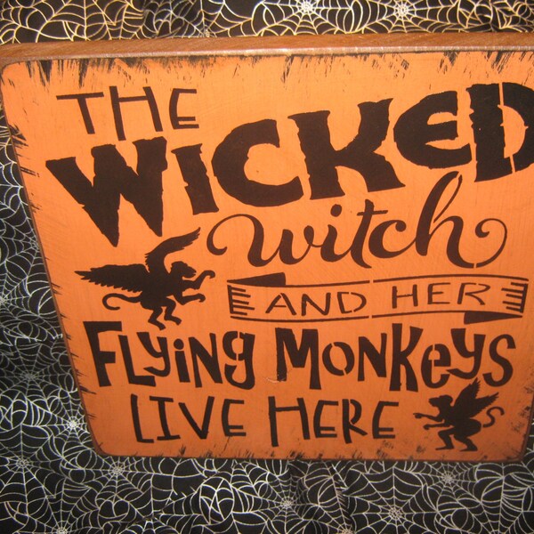 Flying Monkeys Sign - Etsy