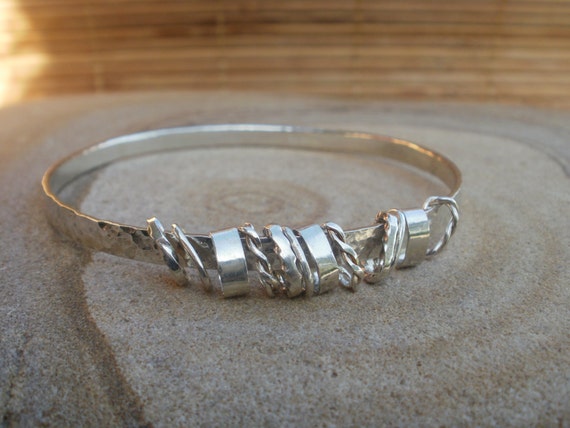 Silver Bangle With Silver Rings | Etsy UK