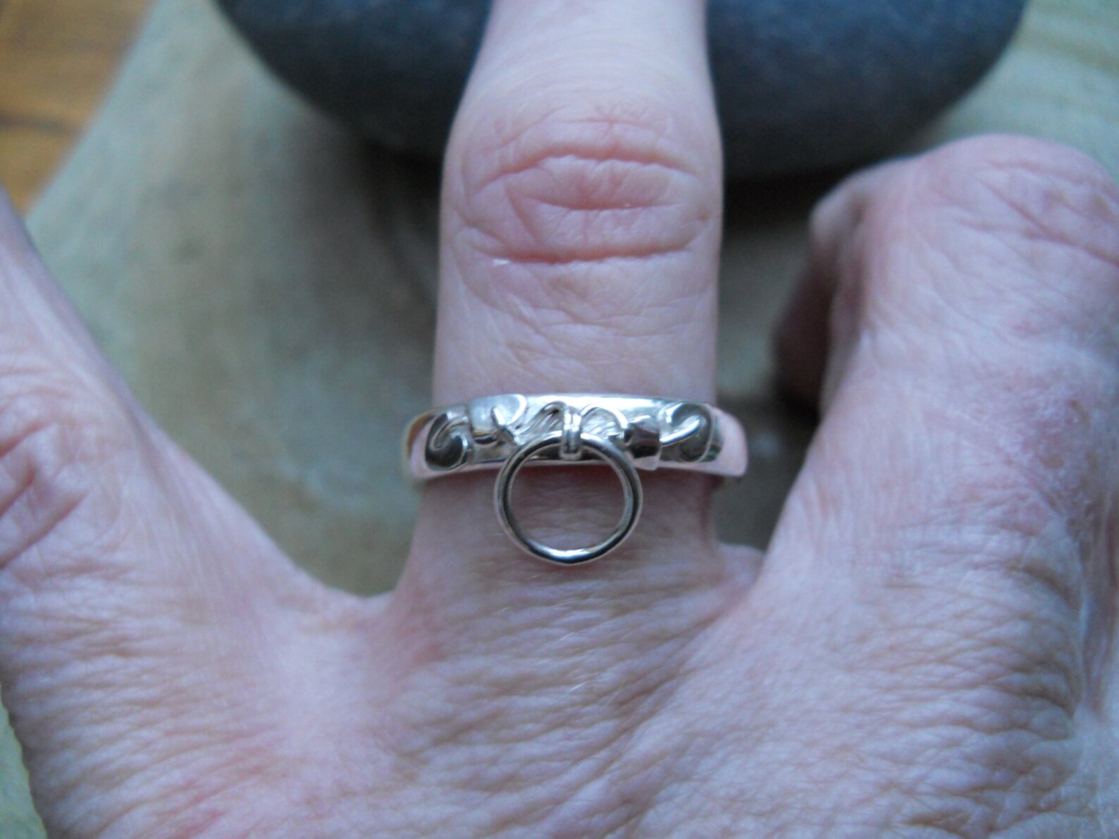 Sterling Silver Embellished Story of 'O' Ring - Etsy