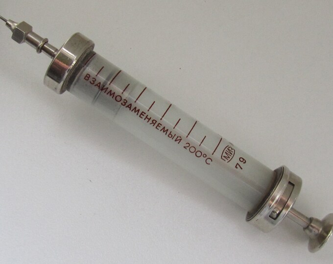 Vintage Glass Syringe With Vintage Needle Vintage Medical Equipment - Etsy