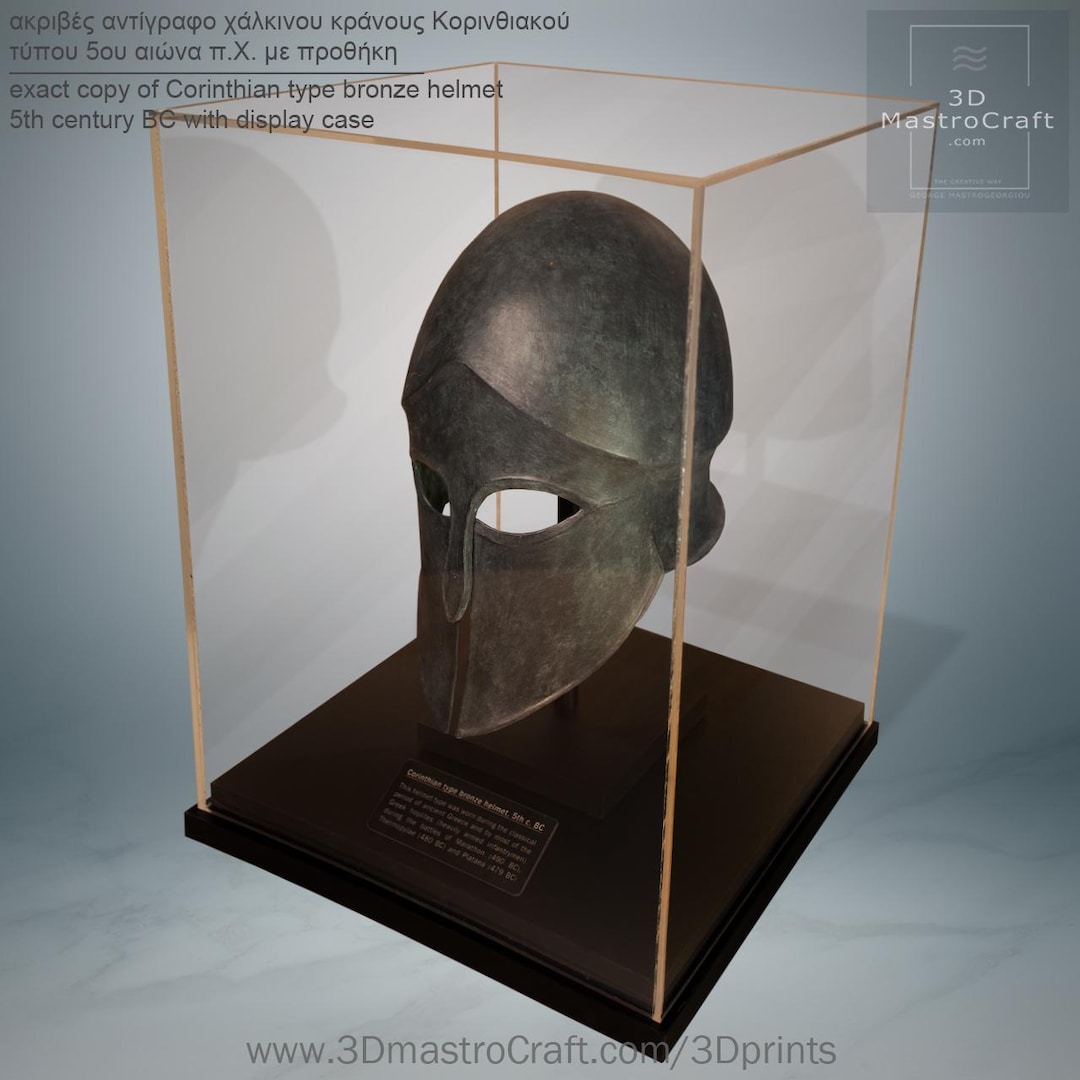 Greek Corinthian Helmet - Museum Replica (real Full Size) + Display ...