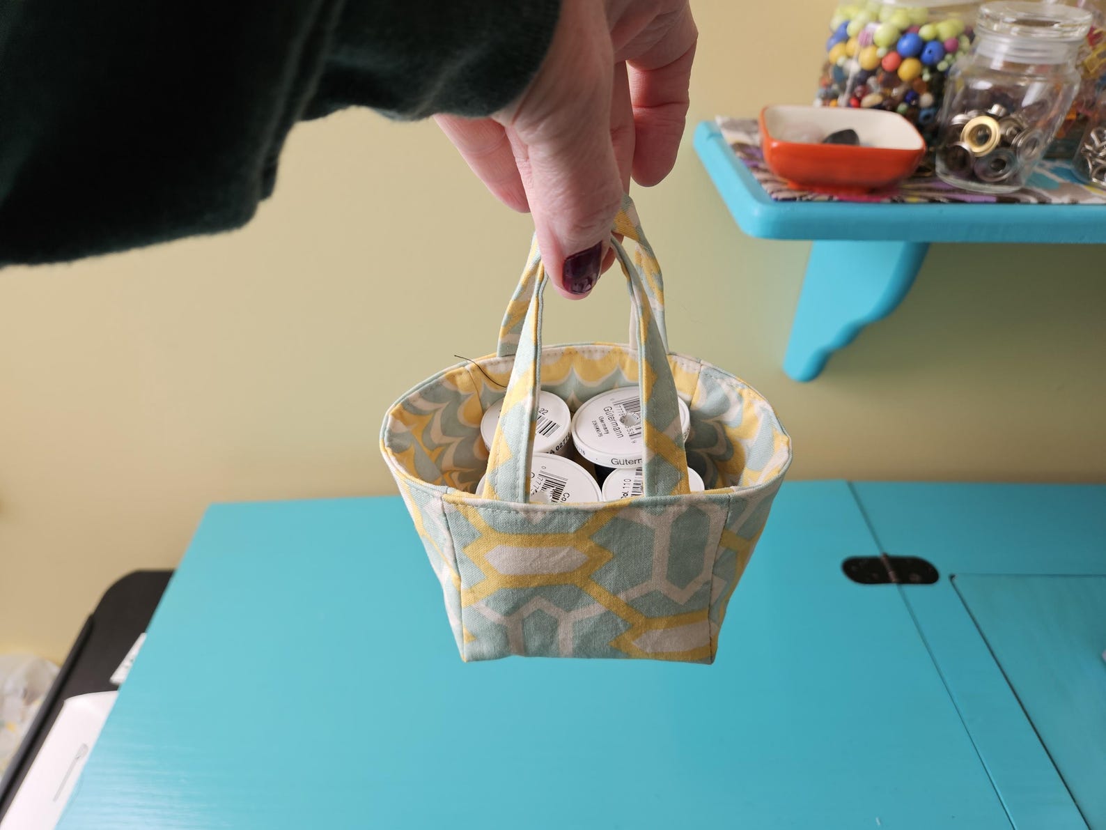 Mini Fabric Basket Sewing Tutorial: Two Sizes (PDF Pattern) - Etsy