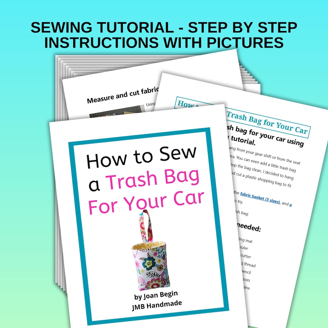 DIY Car Trash Bag Sewing Tutorial: Fabric Pattern (PDF Pattern) - Etsy