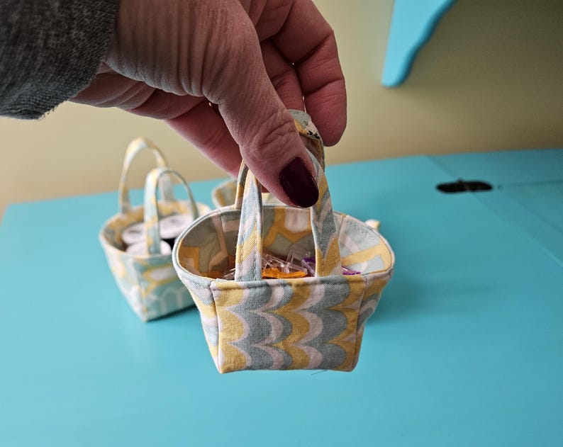 Mini Fabric Basket Sewing Tutorial: Two Sizes (PDF Pattern) - Etsy