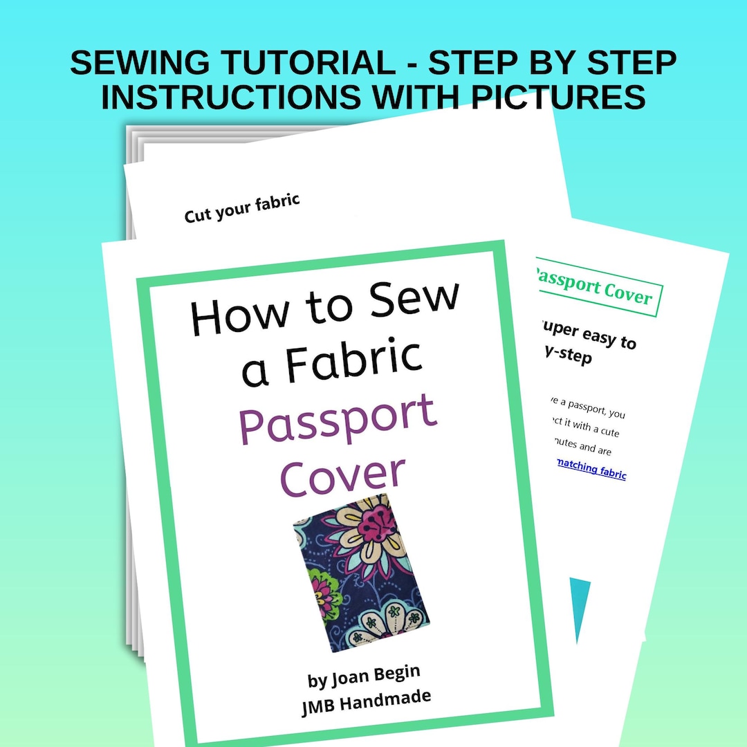 Fabric Passport Cover Sewing Tutorial: Beginner-friendly DIY (PDF ...