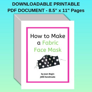 How to Make a Fabric Face Mask Sewing Tutorial / Face Mask Sewing ...