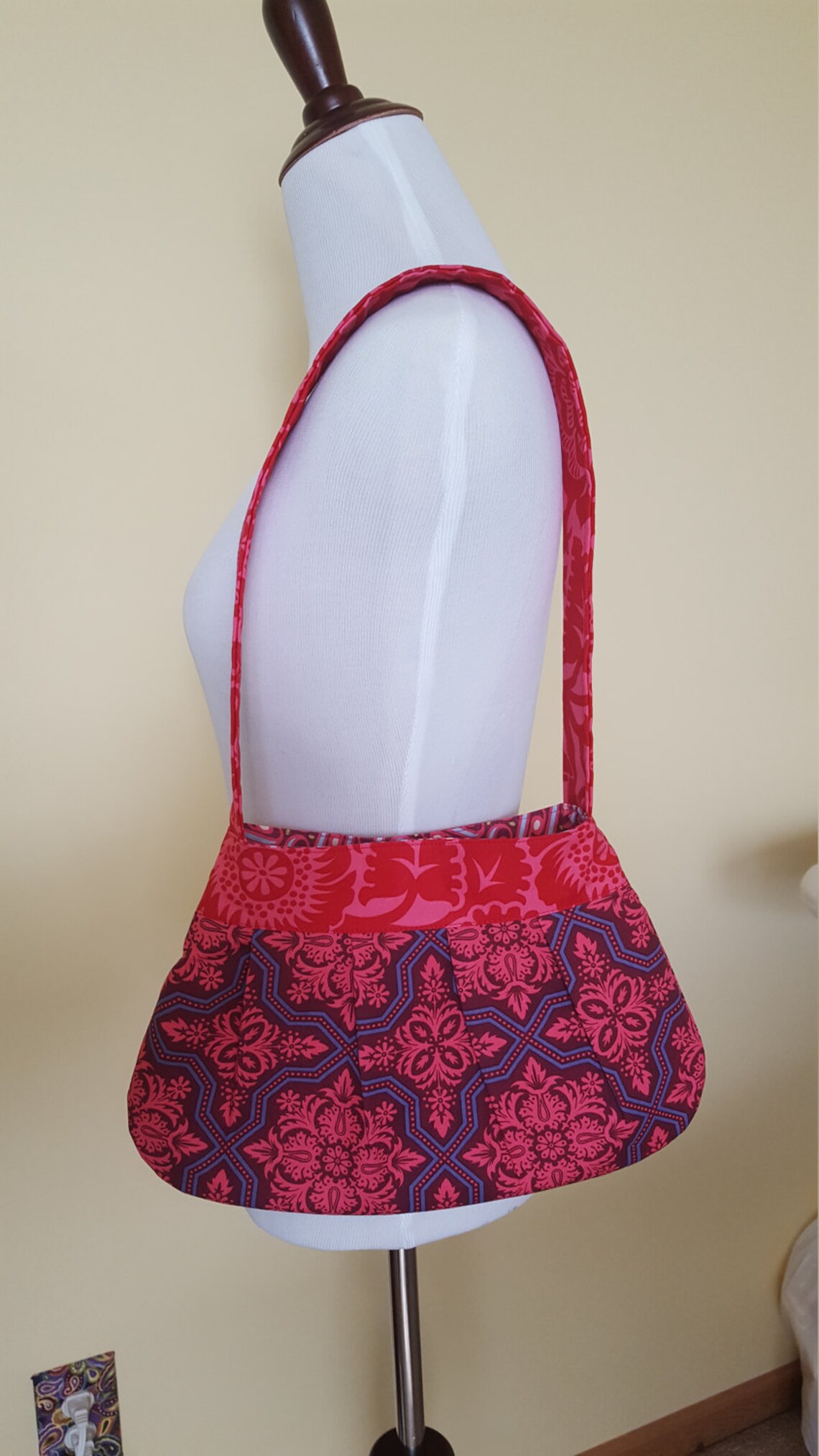 The Becca Floral Pleated Purse Handbag Shoulder Bag Joel | Etsy