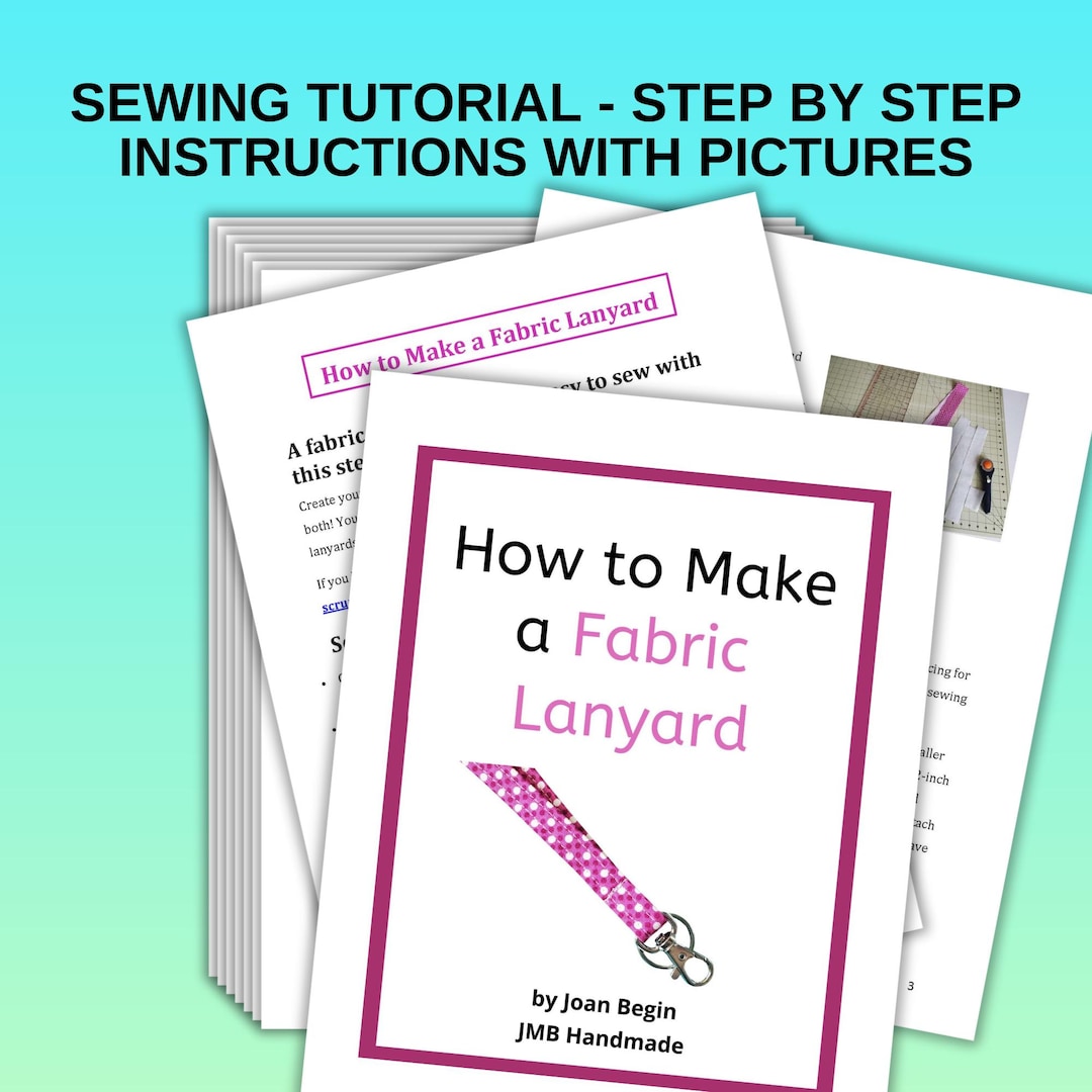 Fabric Lanyard Sewing Tutorial / Fabric Lanyard Pattern / Lanyard ...