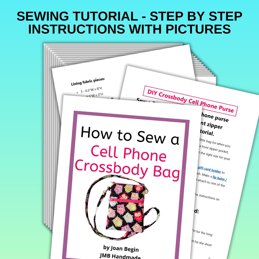 DIY Crossbody Cell Phone Purse: Sewing Tutorial & Pattern (PDF) - Etsy