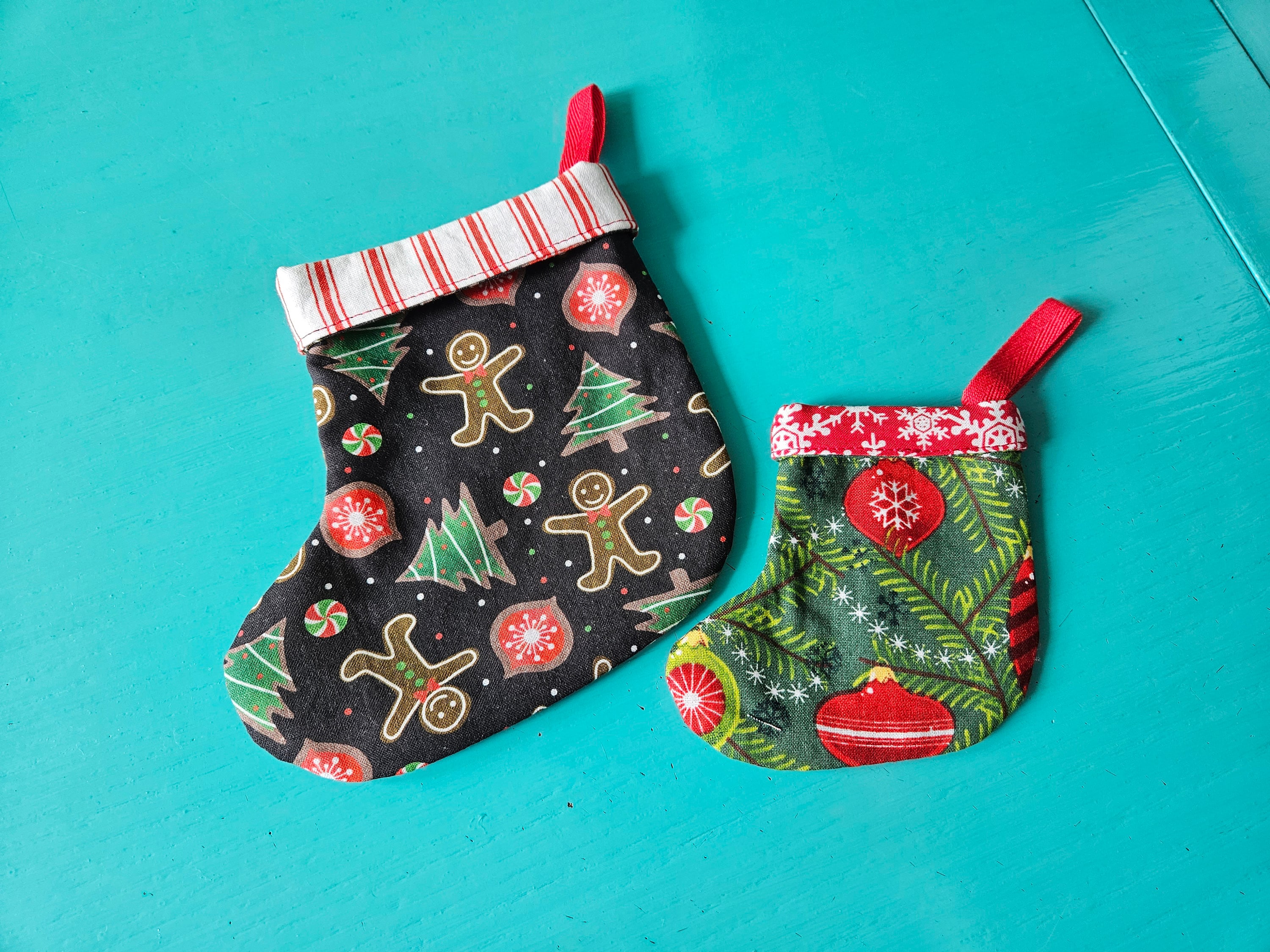 Mini Christmas Stocking Sewing Pattern: Two Sizes (PDF Pattern) - Etsy