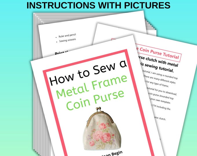 Coin Frame Purse Pattern, Pdf Sewing Pattern for Metal Frame Pouch ...
