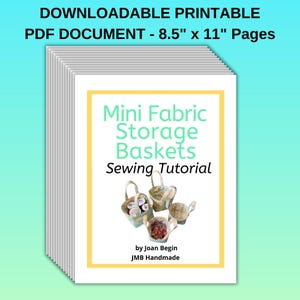 Mini Fabric Basket Sewing Tutorial: Two Sizes (PDF Pattern) - Etsy