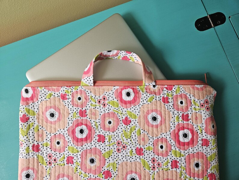Quilted Laptop Case Sewing Pattern With Zipper (PDF) - Etsy